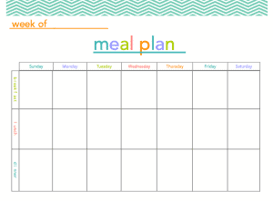FREE Meal Plan Printable - All Things Mamma