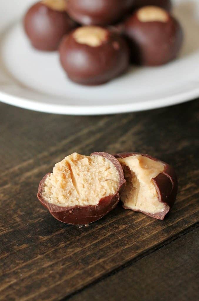 Peanut Butter and Chocolate Buckeyes - All Things Mamma