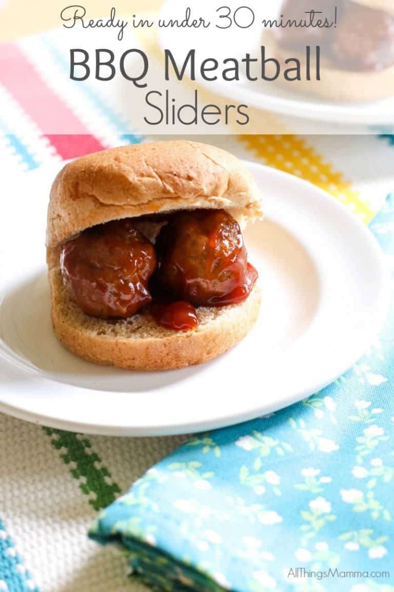 BBQ Meatball Sliders - All Things Mamma