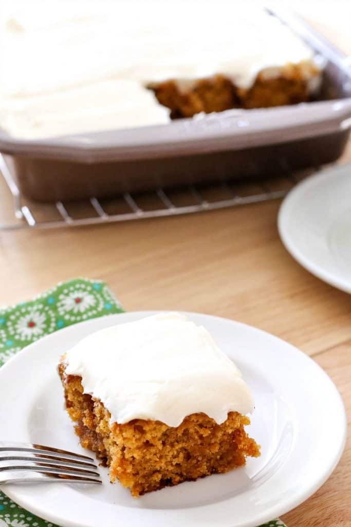 Pumpkin Caramel Poke Cake | All Things Mamma