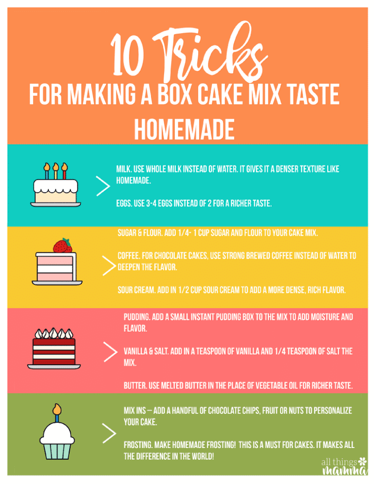 How to Make a Box Cake Mix Taste Homemade - All Things Mamma
