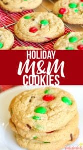 Christmas M&M Cookies - All Things Mamma