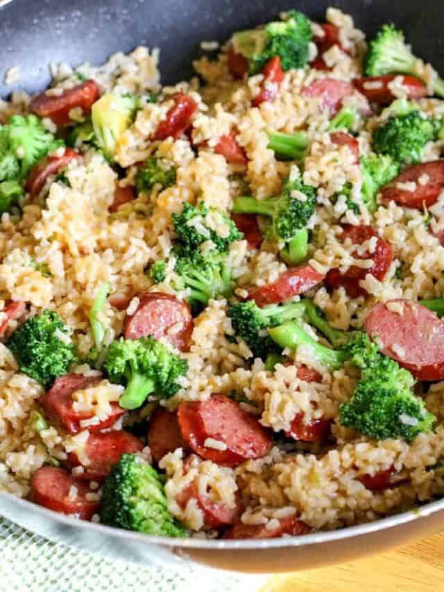 Smoked Sausage & Rice One Skillet Meal - All Things Mamma