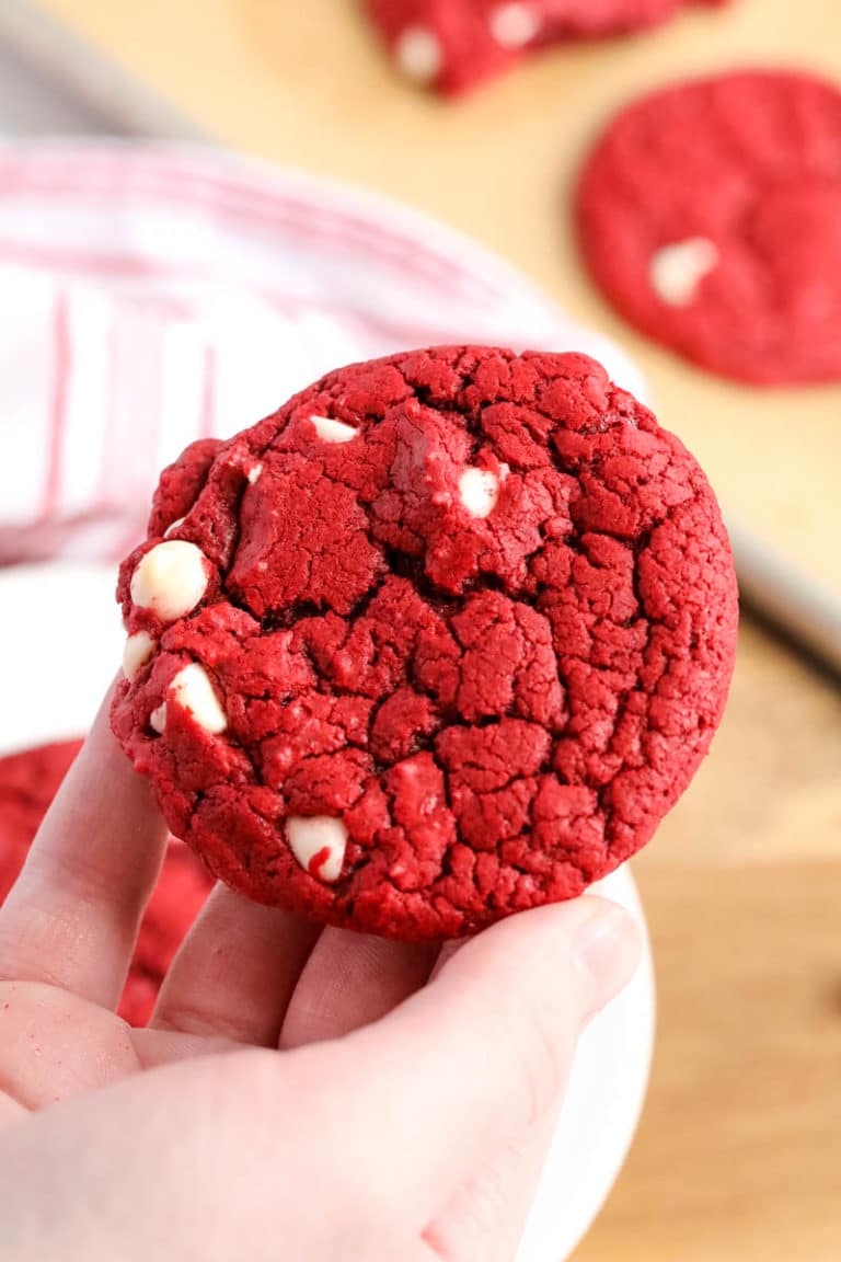 Red Velvet Cake Mix Cookies - From A Box Cake Mix