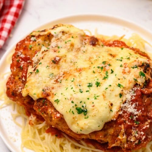 The Easiest Baked Chicken Parmesan (with how-to video)