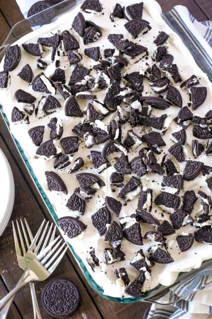 Oreo Poke Cake - From a Box Cake Mix! - All Things Mamma