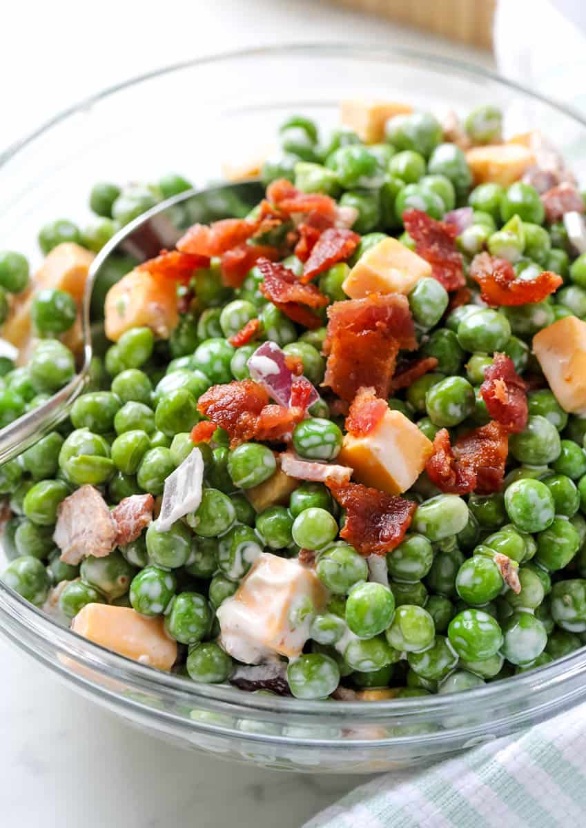 Simple Simple Pea Salad Recipe - Classic Recipe - All Things Mamma