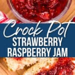 Easy Crockpot Strawberry Raspberry Jam - All Things Mamma