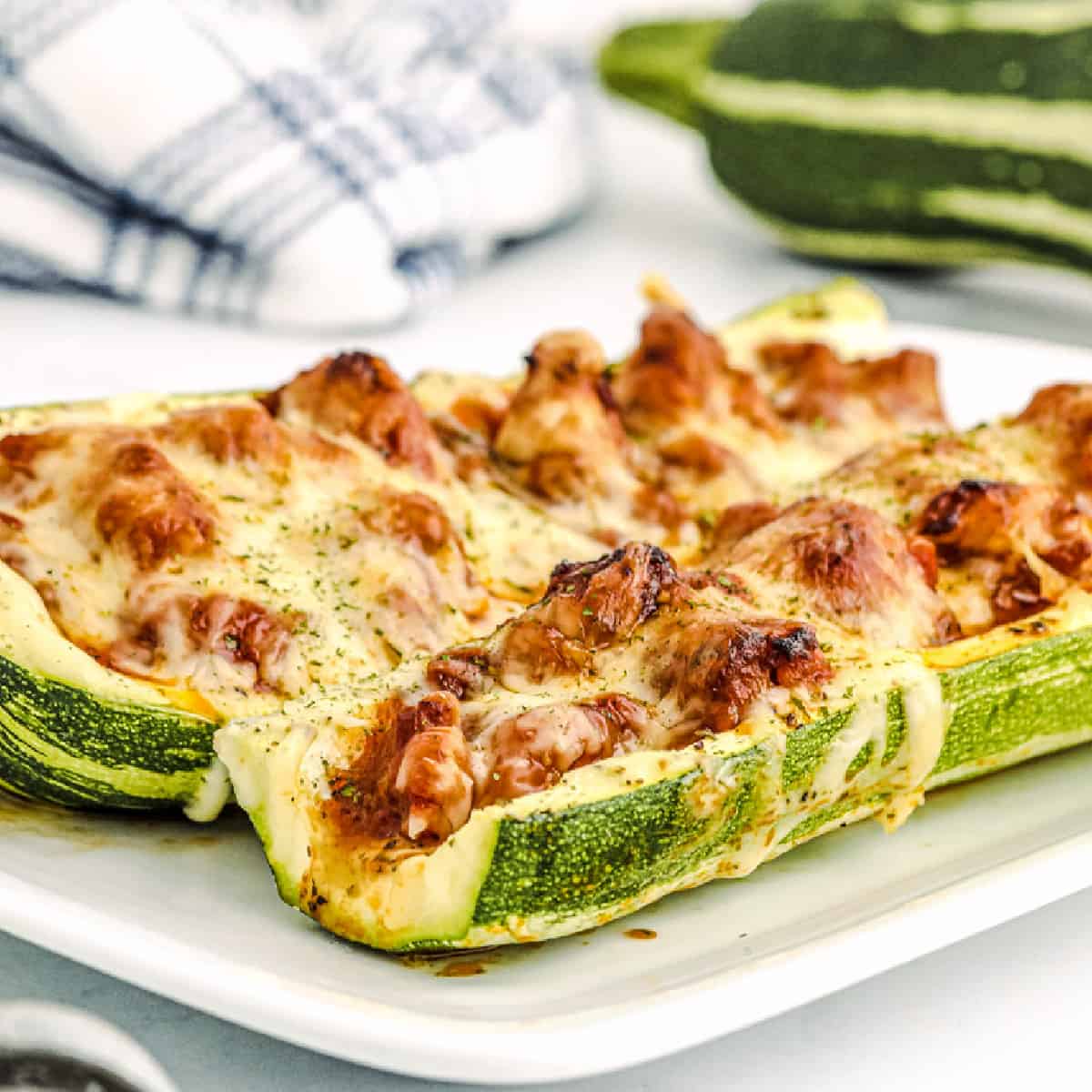 Cheesy Stuffed Zucchini Recipe | All Things Mamma