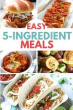 A Whole Week of Easy 5 Ingredient Meals - All Things Mamma