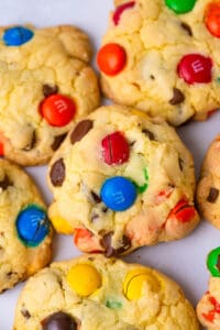 Easy Cake Mix M&M Cookies Recipe | All Things Mamma