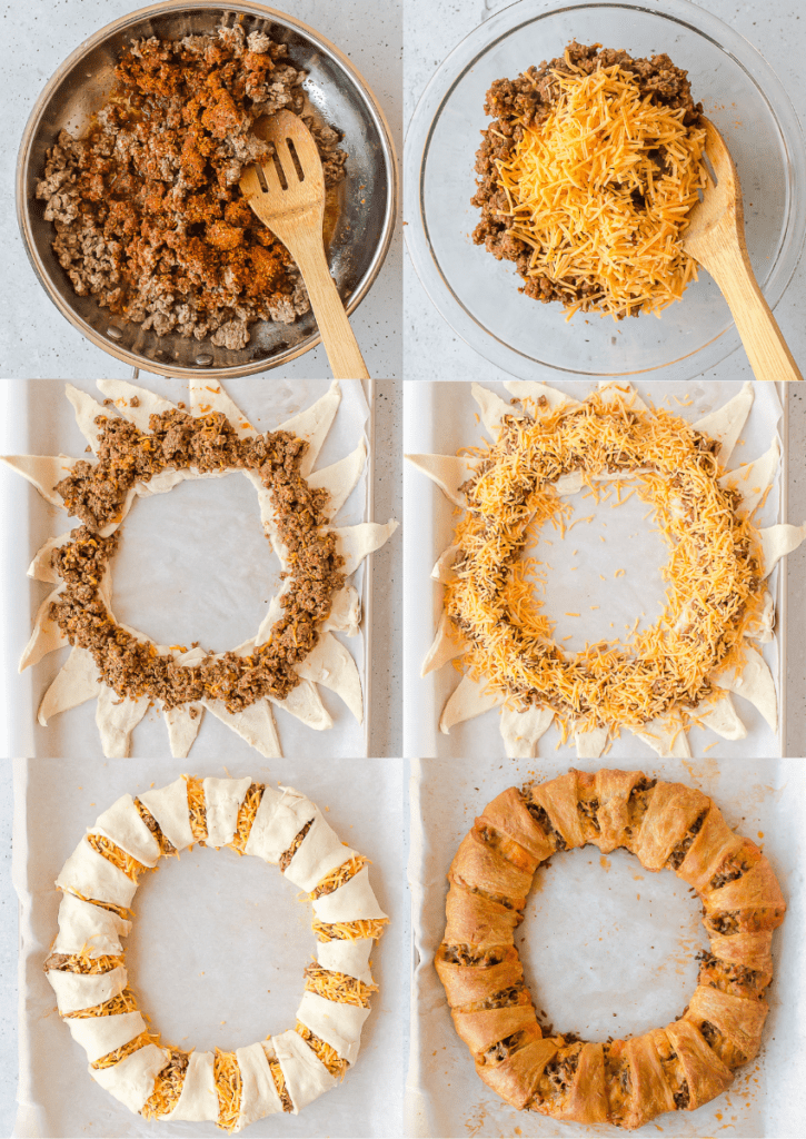 Easy Crescent Roll Taco Ring Recipe | All Things Mamma