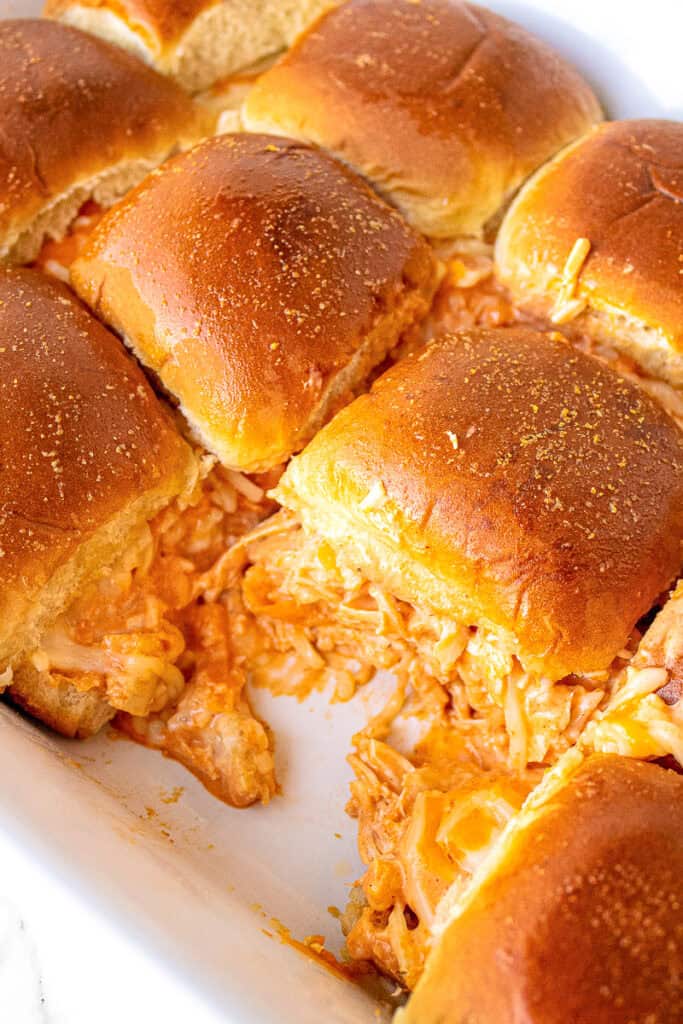 Easy Buffalo Chicken Sliders | All Things Mamma