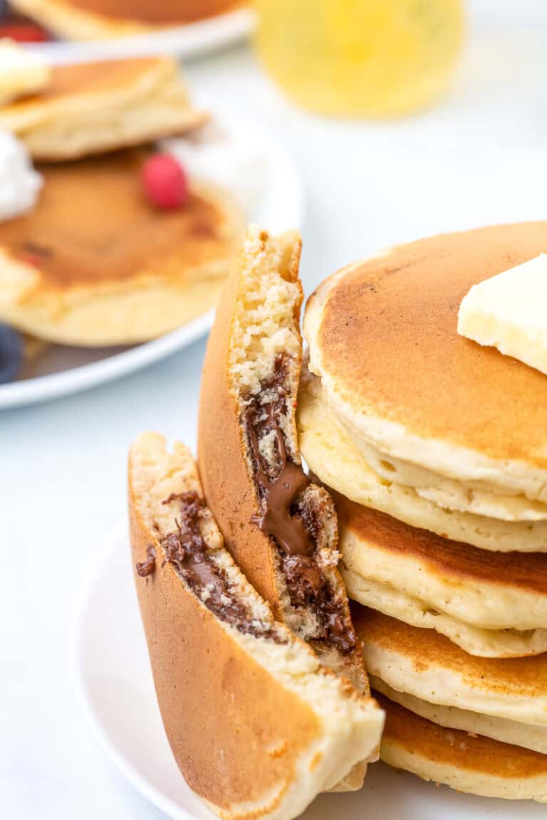Easy Nutella Stuffed Pancakes | All Things Mamma