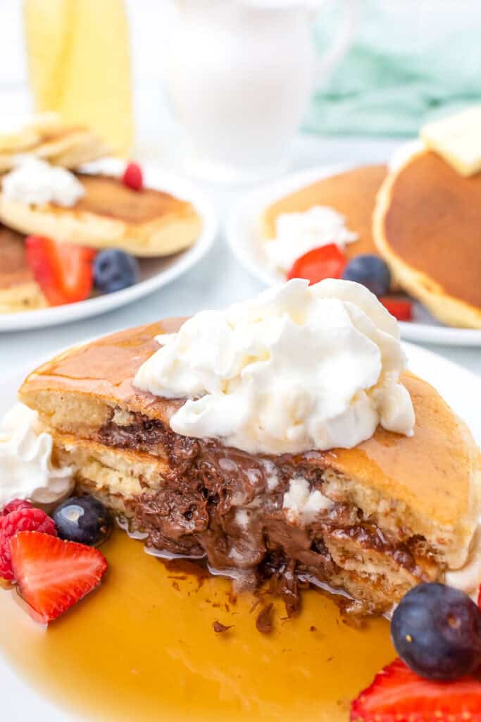 Easy Nutella Stuffed Pancakes | All Things Mamma