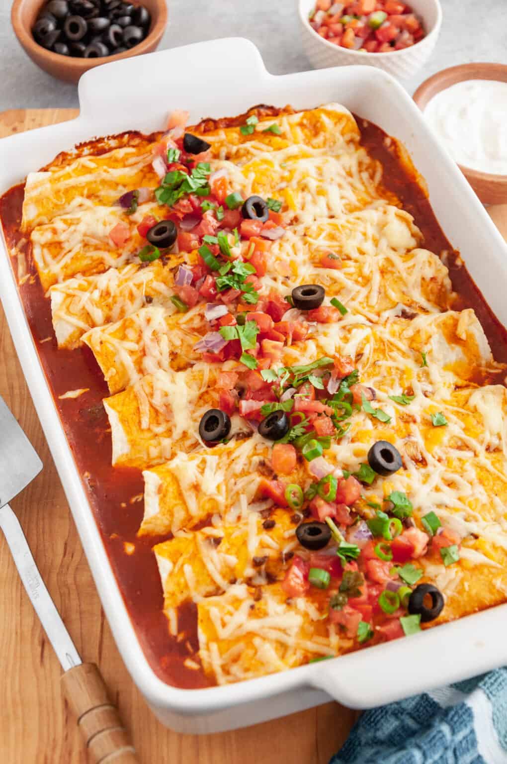 Cheesy Beef Enchiladas | All Things Mamma