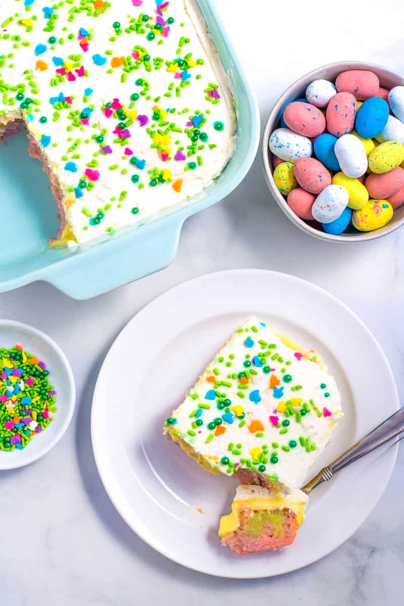 Easter Poke Cake - All Things Mamma