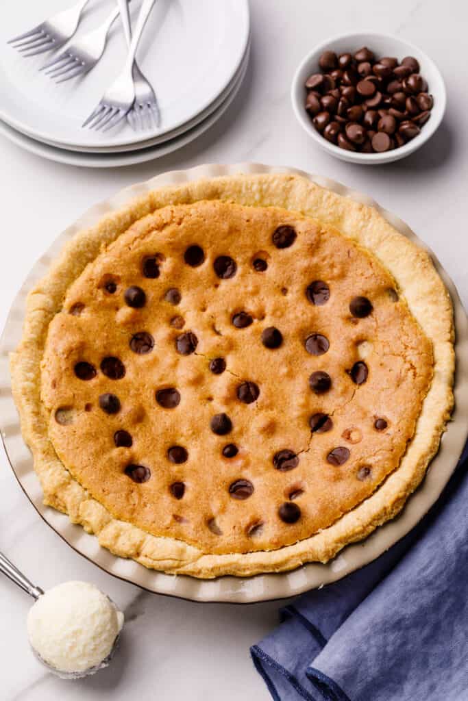 Gooey Chocolate Chip Pie Recipe | All Things Mamma
