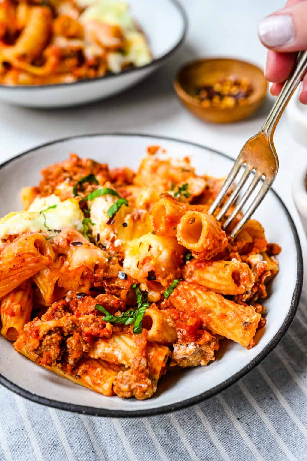 Cheesy Baked Rigatoni | All Things Mamma