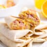 Easy Ham & Cheese Breakfast Burritos Recipe | All Things Mamma