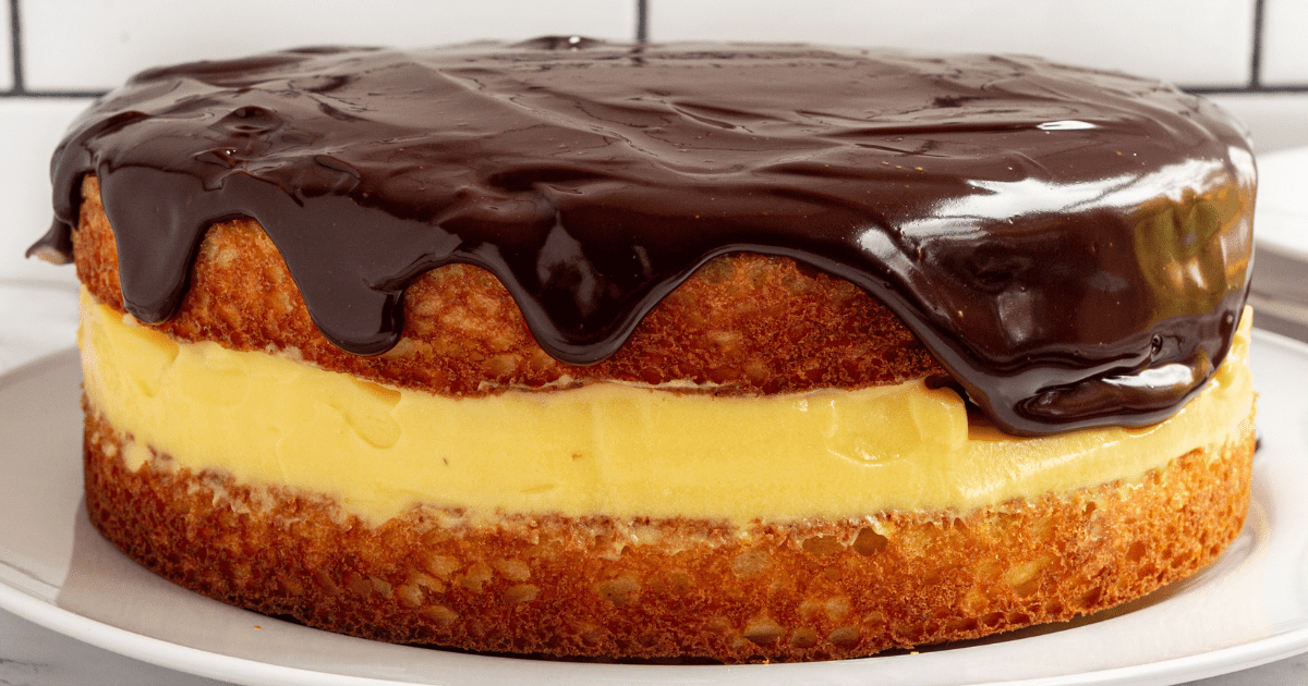 Boston Cream Pie (With Boxed Cake Mix!) | All Things Mamma