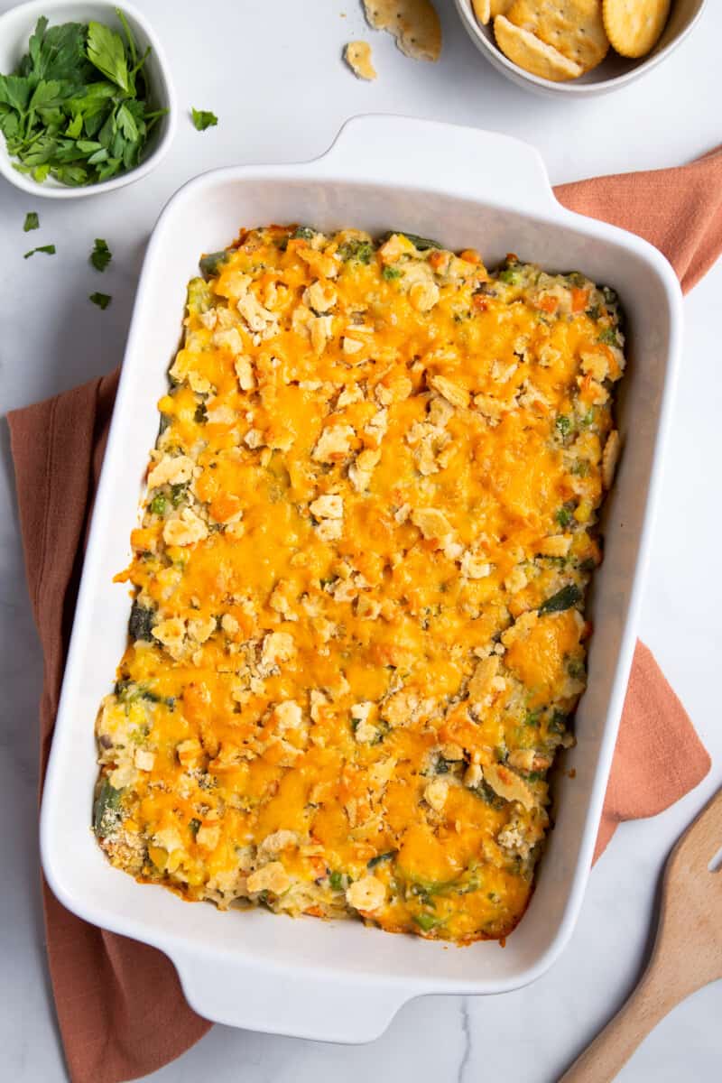 Cheesy Vegetable Casserole Recipe | All Things Mamma