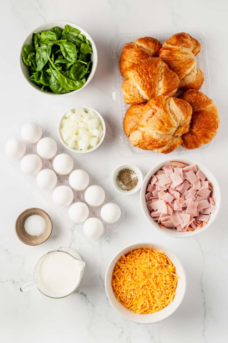 Easy Breakfast Croissant Casserole Recipe | All Things Mamma