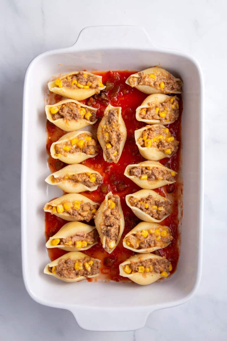 Tex-Mex Taco Stuffed Shells Recipe | All Things Mamma