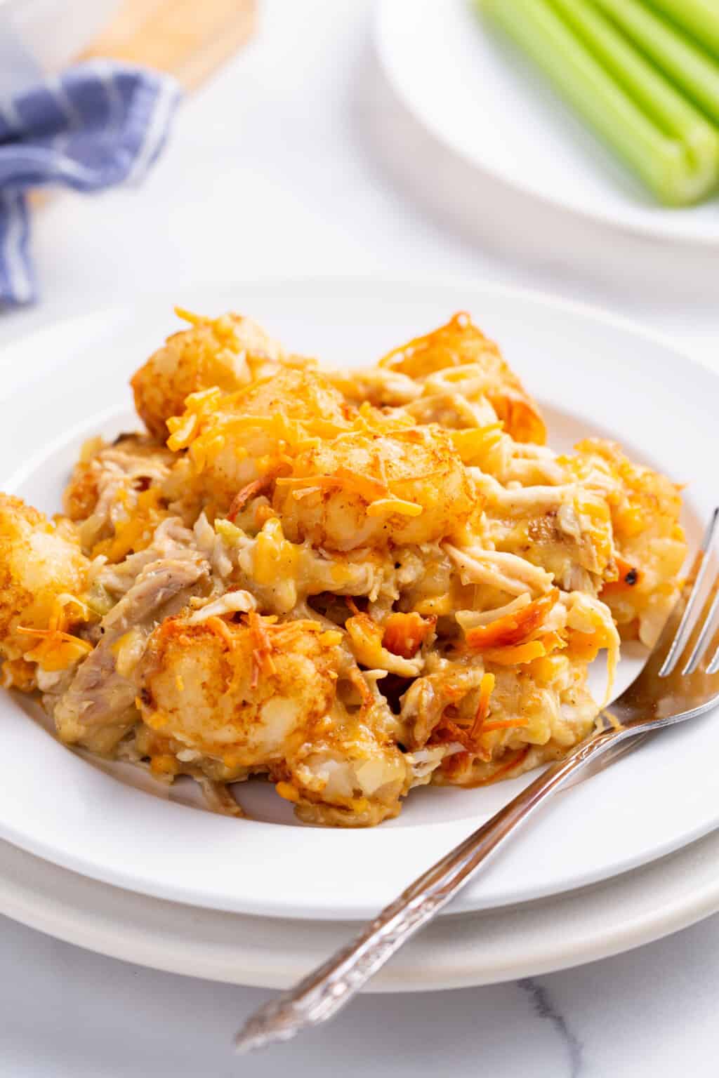 Easy Chicken Tater Tot Casserole Recipe | All Things Mamma