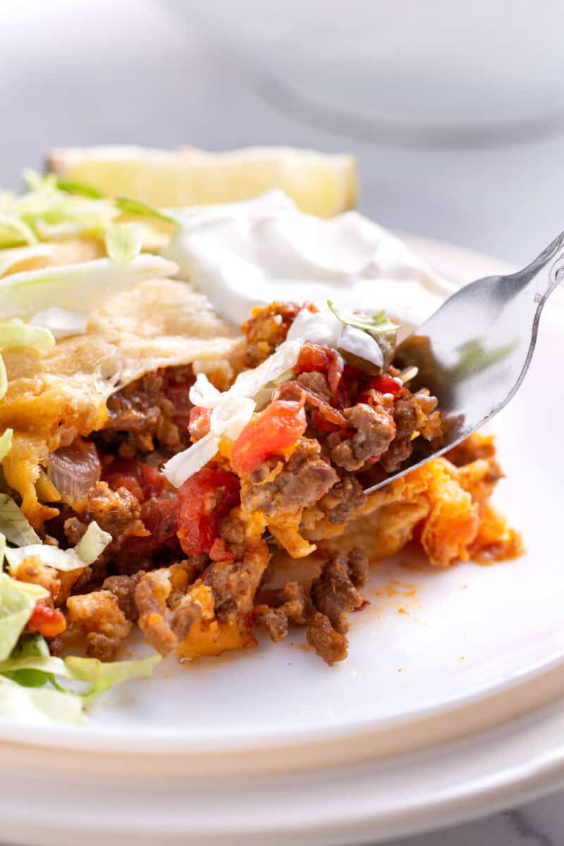 Easy Crescent Roll Taco Bake Recipe | All Things Mamma
