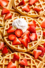 Fluffy Strawberry Waffles Recipe | All Things Mamma