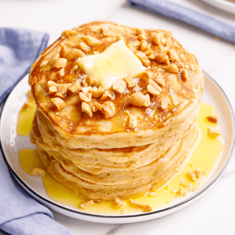 Fluffy Peanut Butter Pancakes Recipe | All Things Mamma