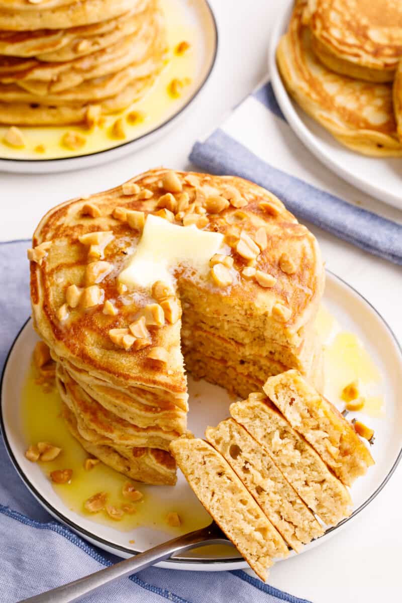 Fluffy Peanut Butter Pancakes Recipe | All Things Mamma