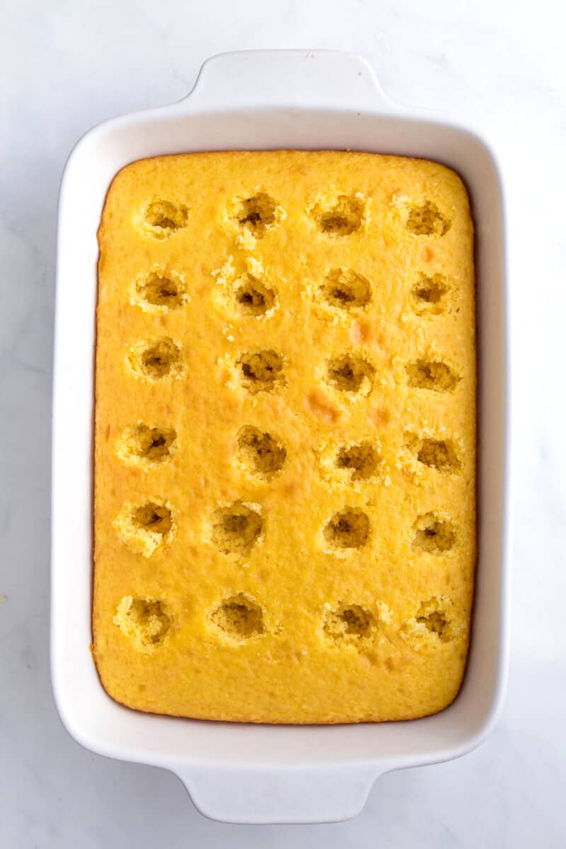 Easy Pudding Poke Cake Recipe | All Things Mamma
