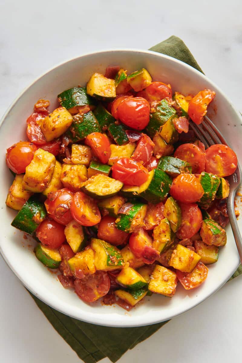 Easy Sautéed Zucchini and Tomatoes | All Things Mamma