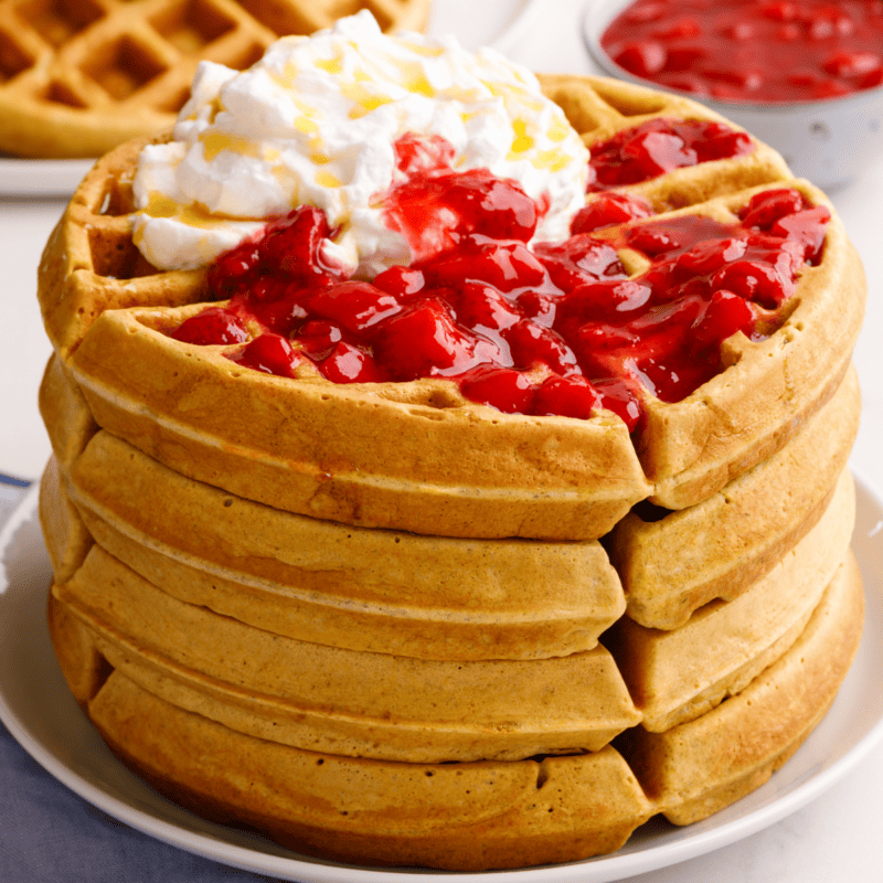 Fluffy Sourdough Waffles | All Things Mamma