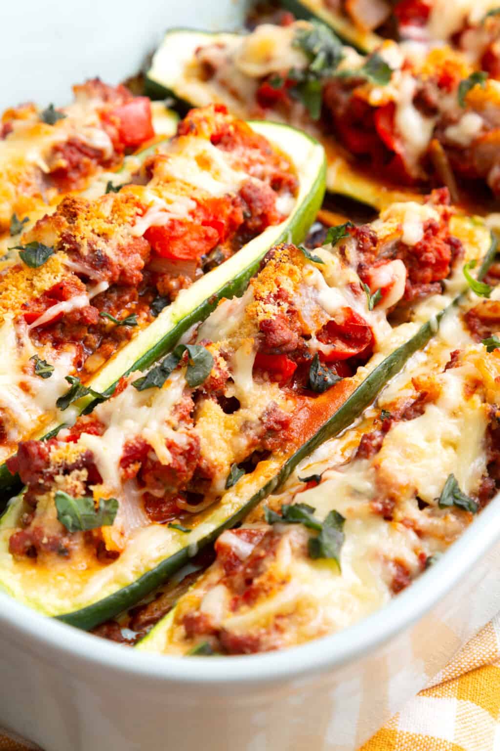 Cheesy Stuffed Zucchini Recipe | All Things Mamma