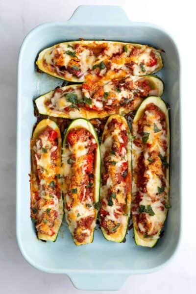 Cheesy Stuffed Zucchini Recipe | All Things Mamma