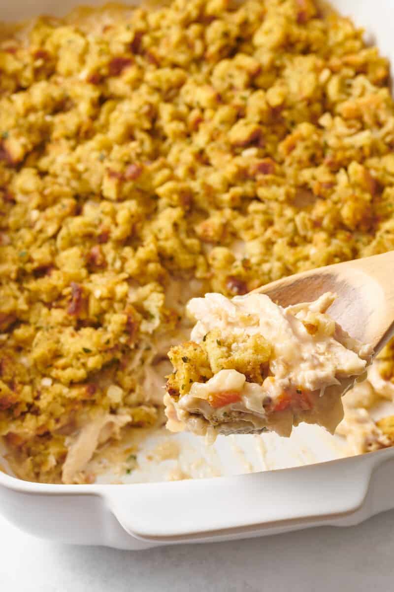 Easy Chicken and Stuffing Casserole - All Things Mamma