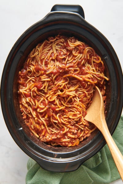 Easy Crock Pot Spaghetti | All Things Mamma