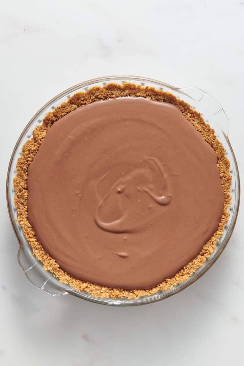 Chocolate Pudding Pie with Graham Cracker Crust | All Things Mamma