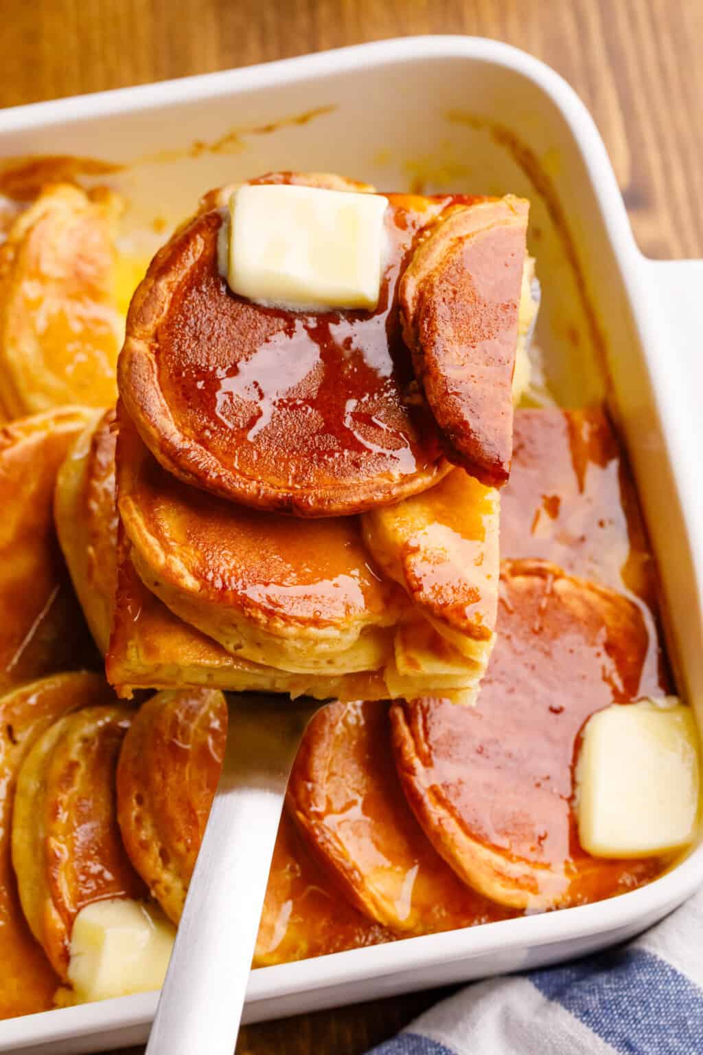 The Easiest Overnight Pancake Casserole | All Things Mamma