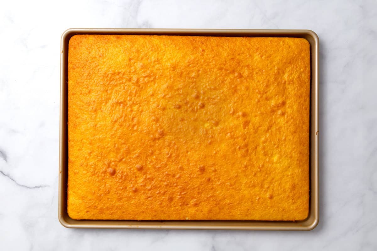 Easy Lemon Sheet Cake (made with a box cake mix!) - All Things Mamma