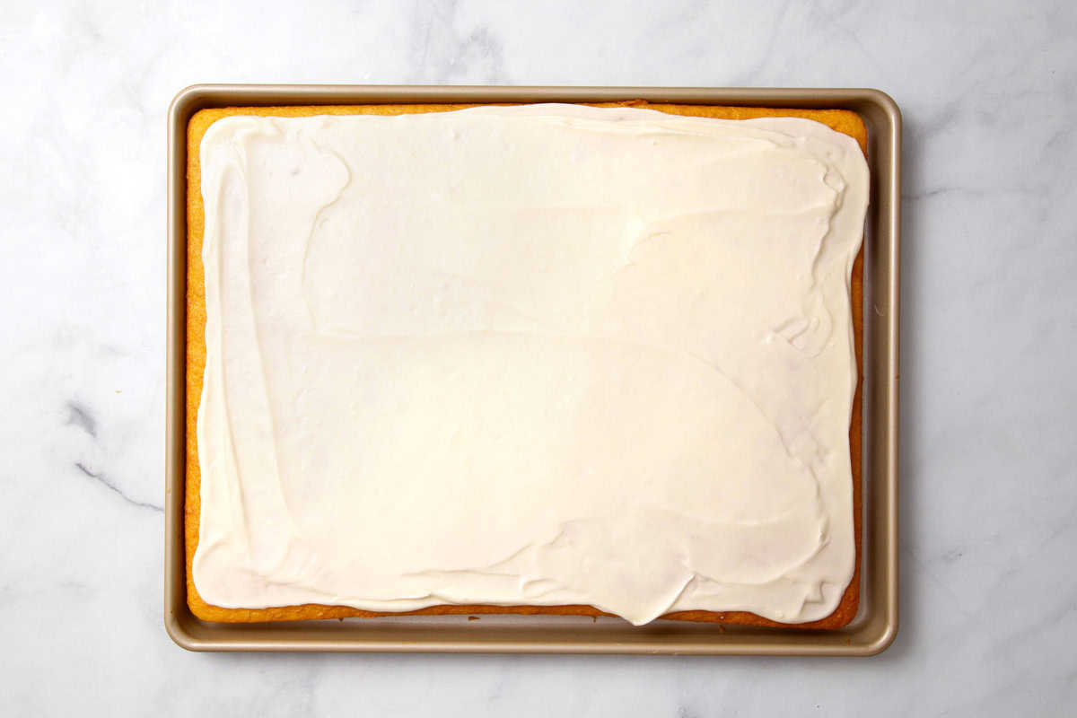 Easy Lemon Sheet Cake (made with a box cake mix!) - All Things Mamma