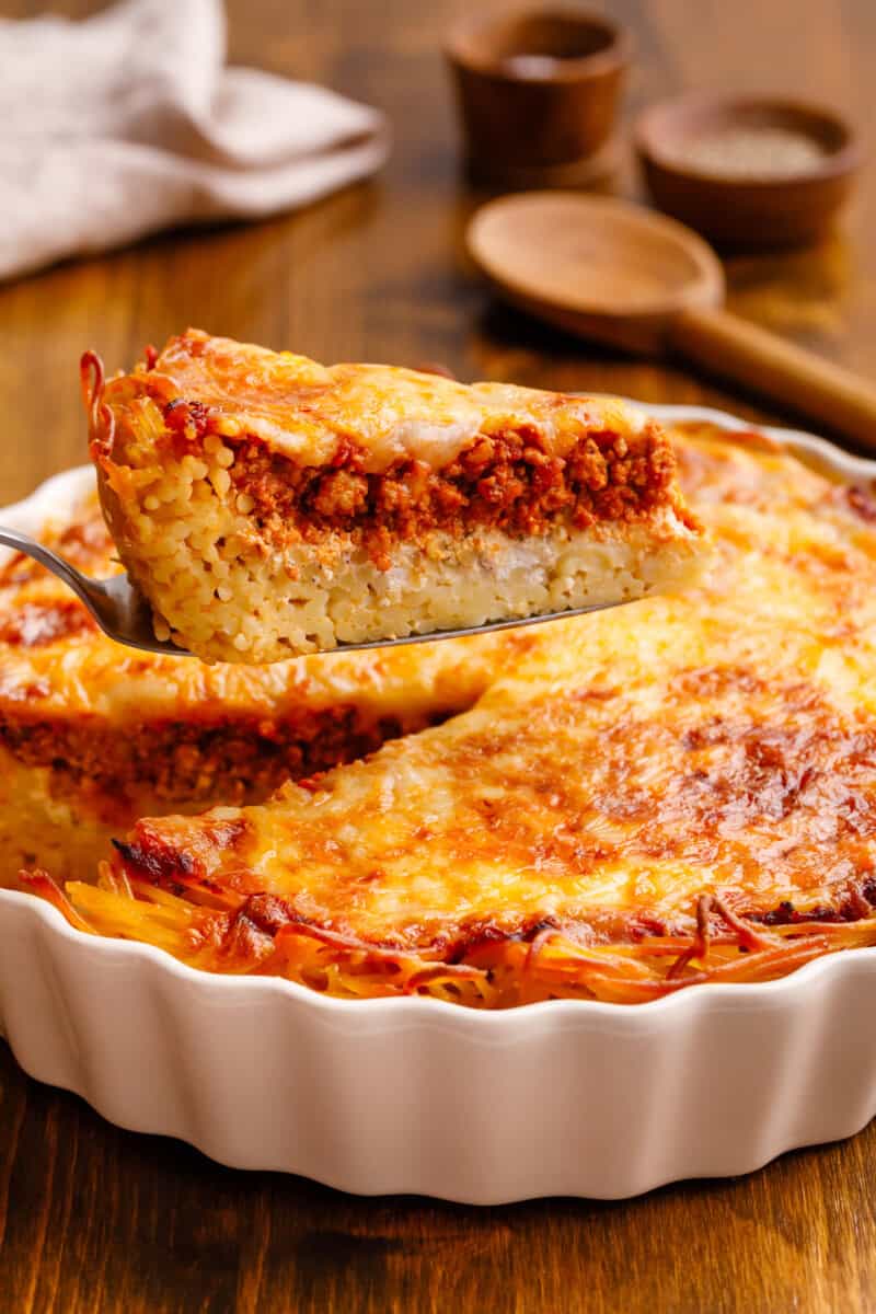 Easy Spaghetti Pie - All Things Mamma