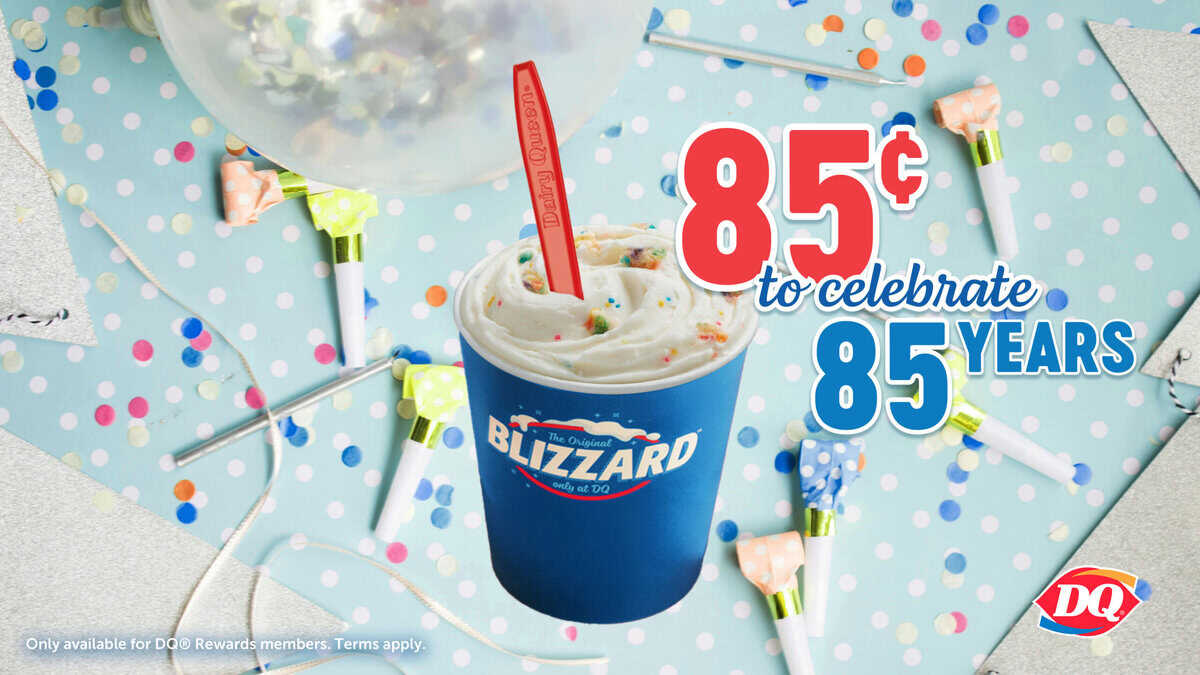 Sweet Celebration: Dairy Queen Offers 85-Cent Blizzards for 85th ...