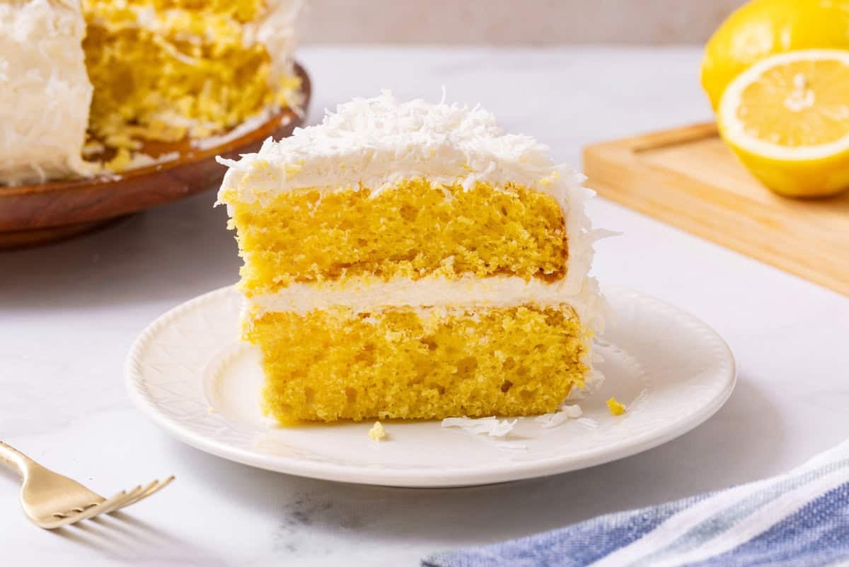 Lemon Coconut Cake - All Things Mamma